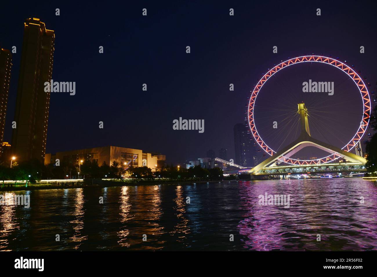 TIANJIN, CHINA - JUNE 1, 2023 - The Ferris wheel known as the "Tianjin ...