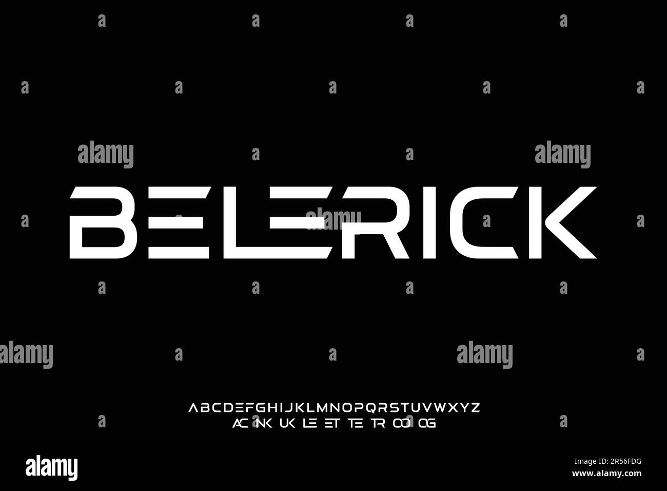 Modern abstract font vector with ligature style. Creative contemporary ...