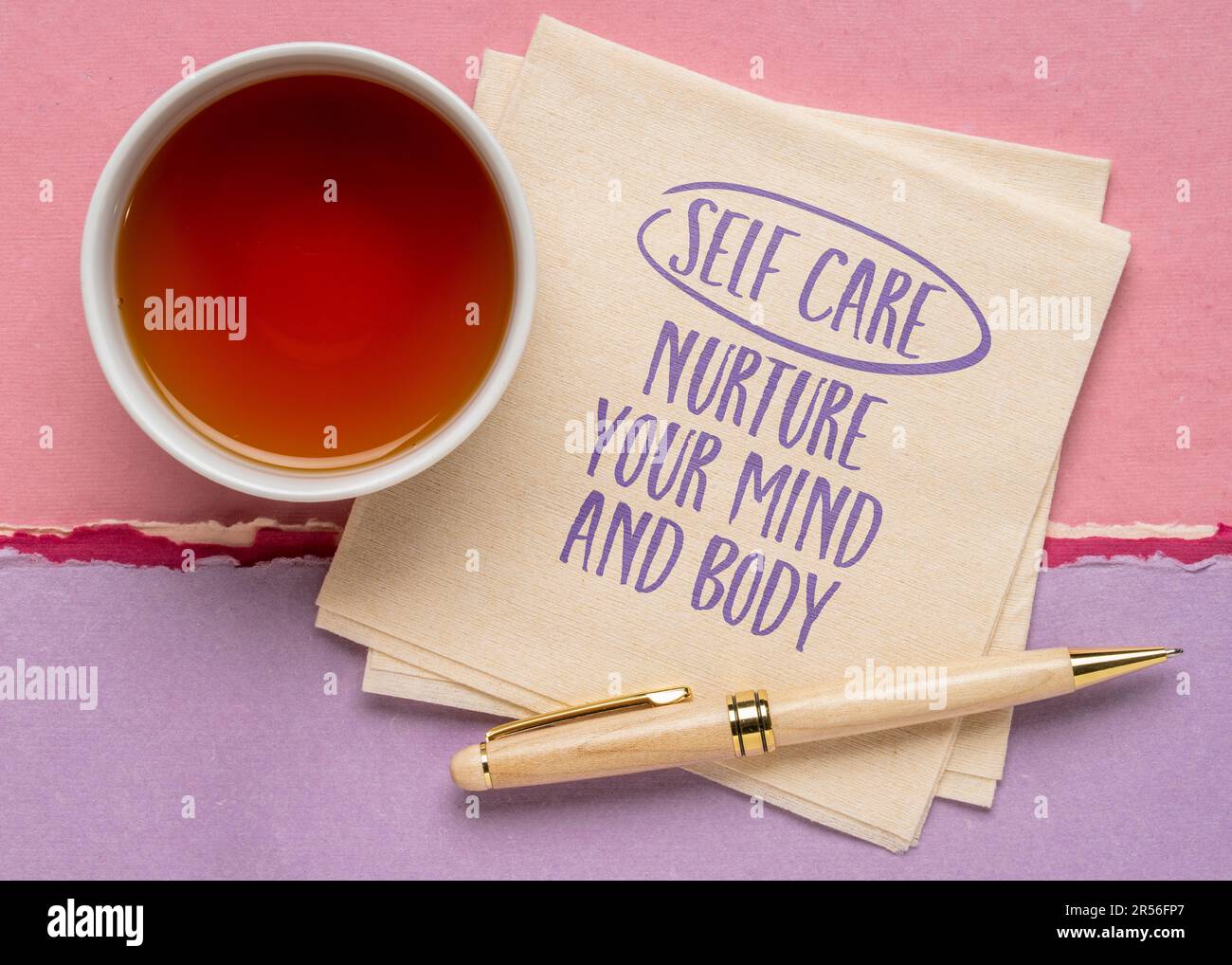 self care, nurture your mind and body - inspirational reminder on a ...