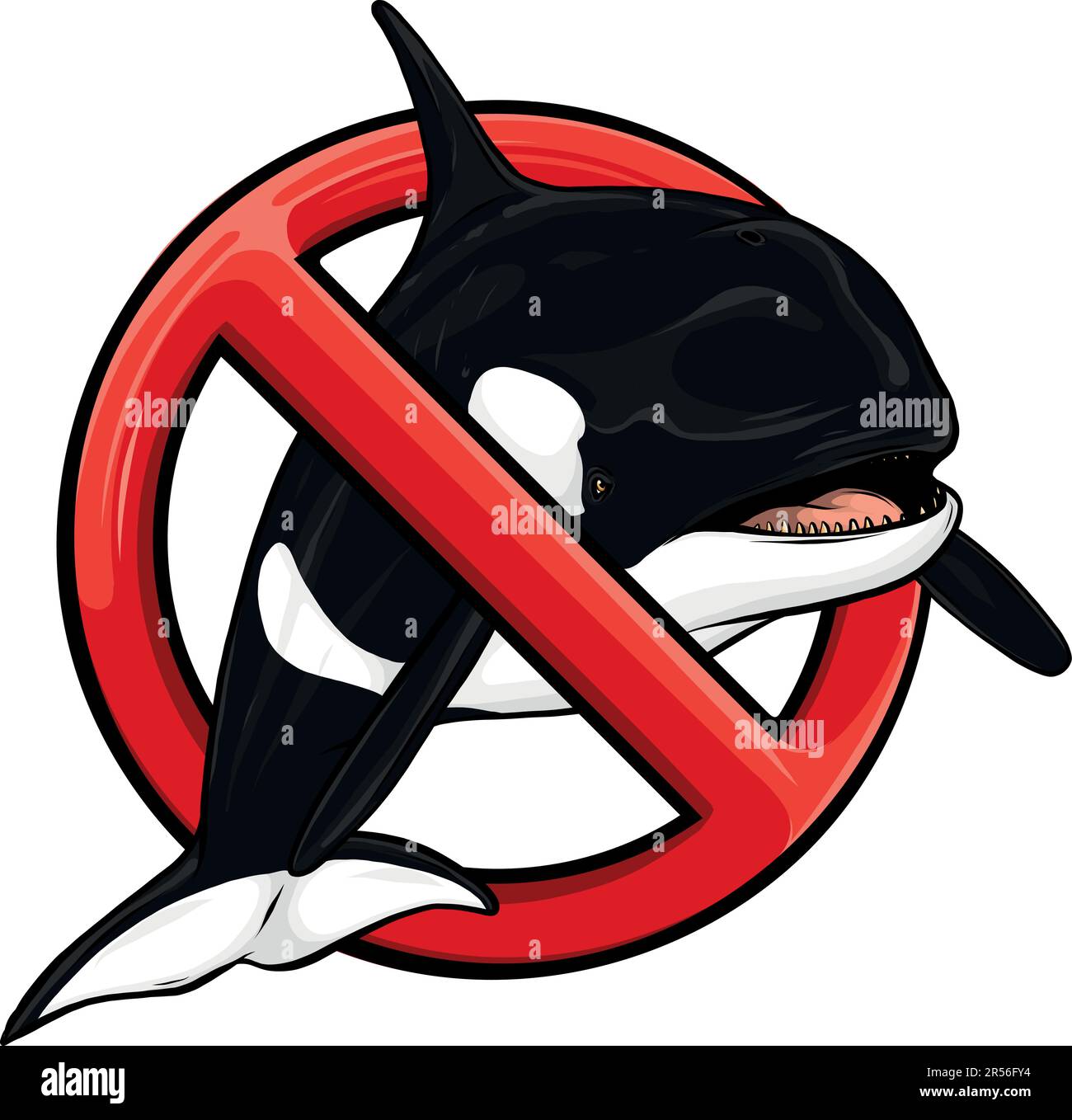 No orca sign icon vector illustration on white background Stock Vector ...
