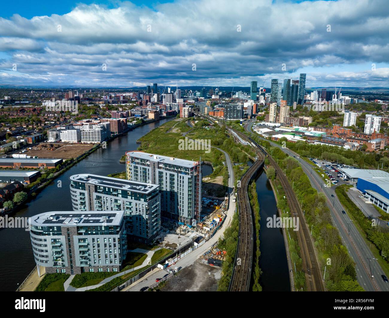 Aerial Photograph of Manchester Ship Canal Stock Photo - Alamy