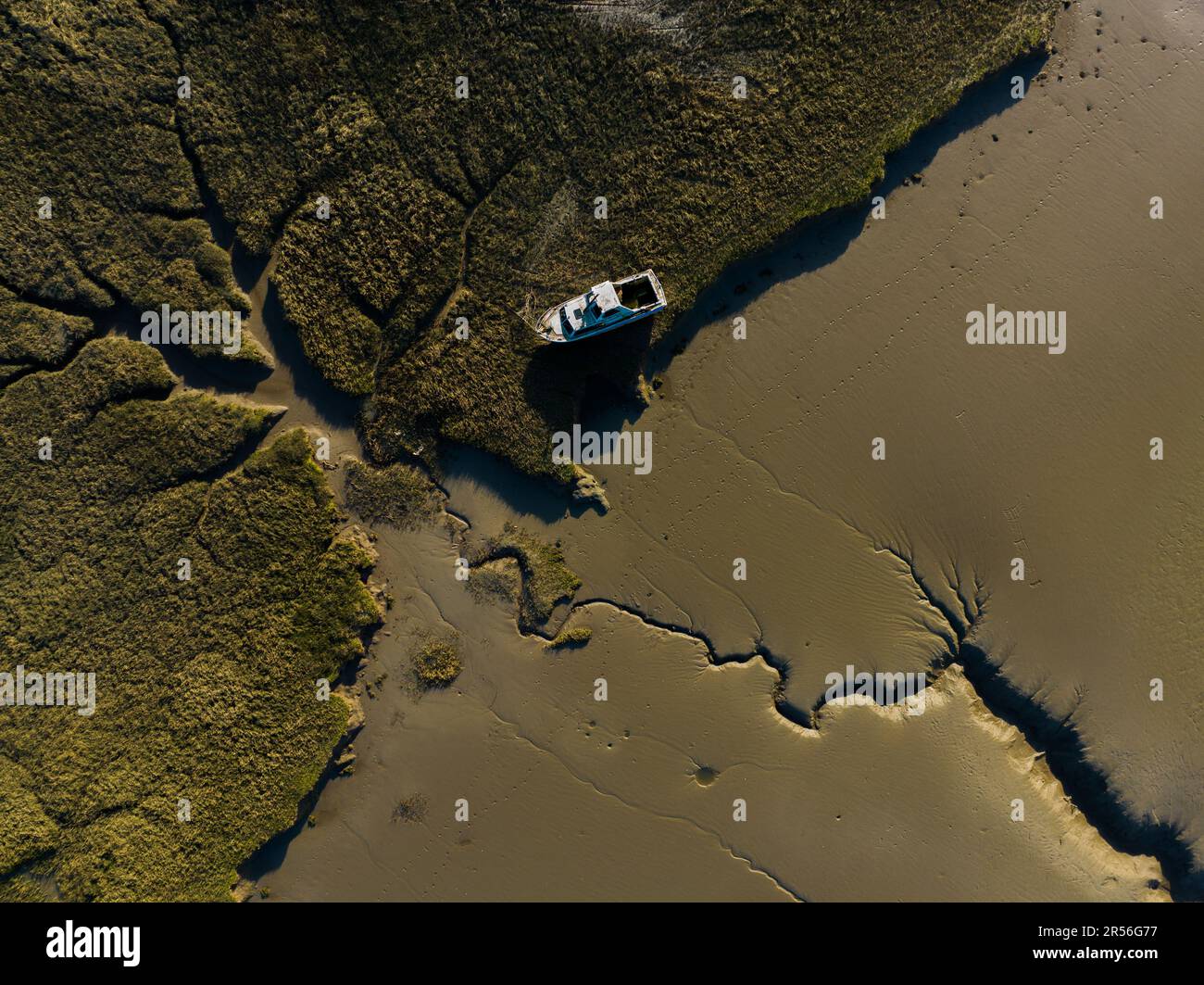 Aerial view of tidal channel hi-res stock photography and images - Alamy