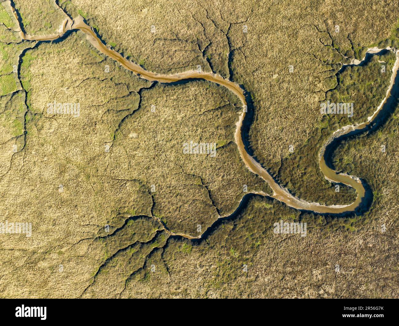 Aerial view of tidal channel hi-res stock photography and images - Alamy