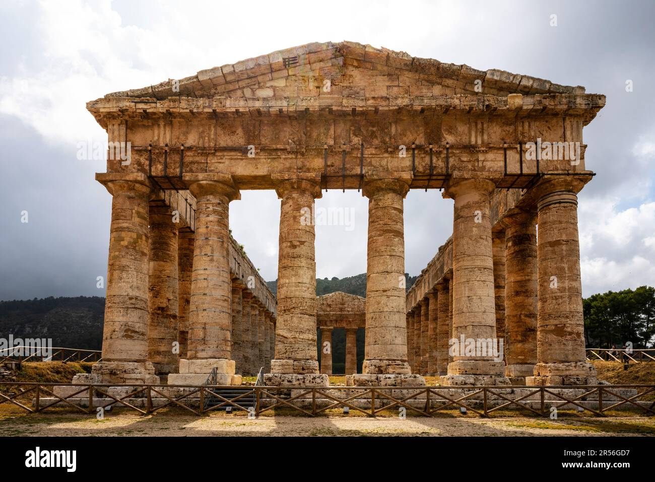 View of Segesta. The Temple Segesta, is the best preserved Greek Doric ...