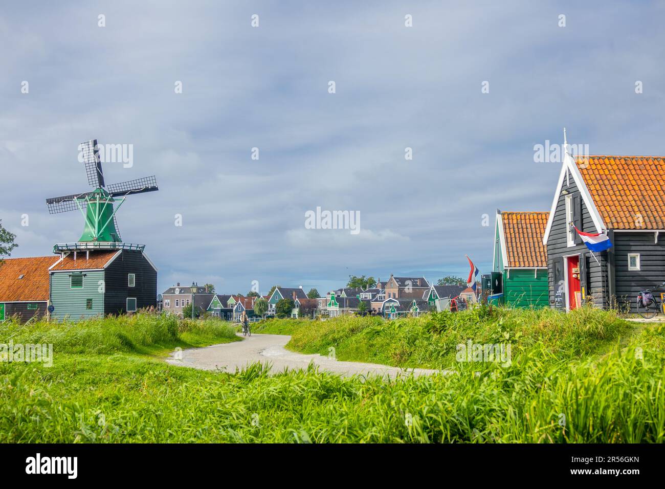 Netherlands. Zaanse Schans. Typical rural Dutch houses and vintage ...