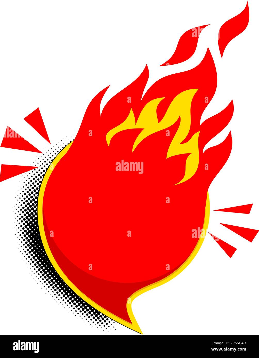 Template Hot promotion sticker. Flat fire banner, price tag, hot deal ...