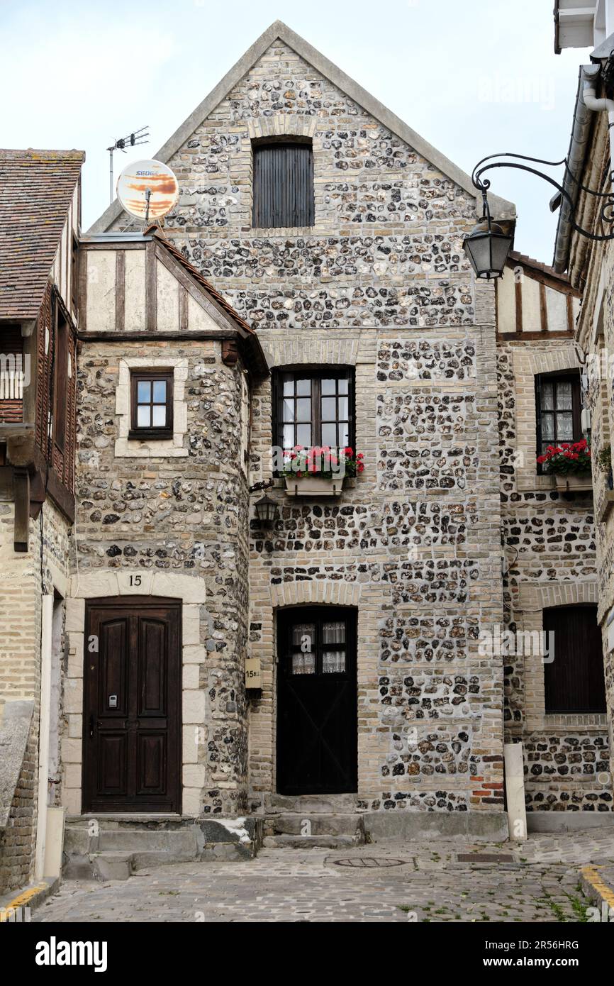 Dieppe, Normandy, France - September 19 2022: Old side-streets in the neighbourhood of Le Pollet ...