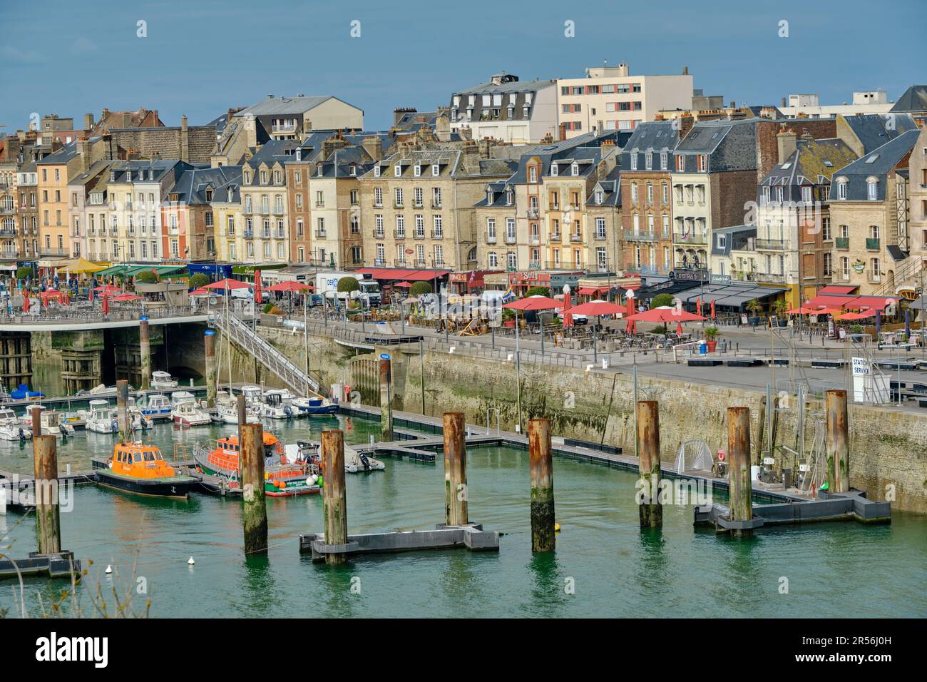 Dieppe, Normandy, France - September 19 2022: A panoramic view of the boats and yachts in the ...