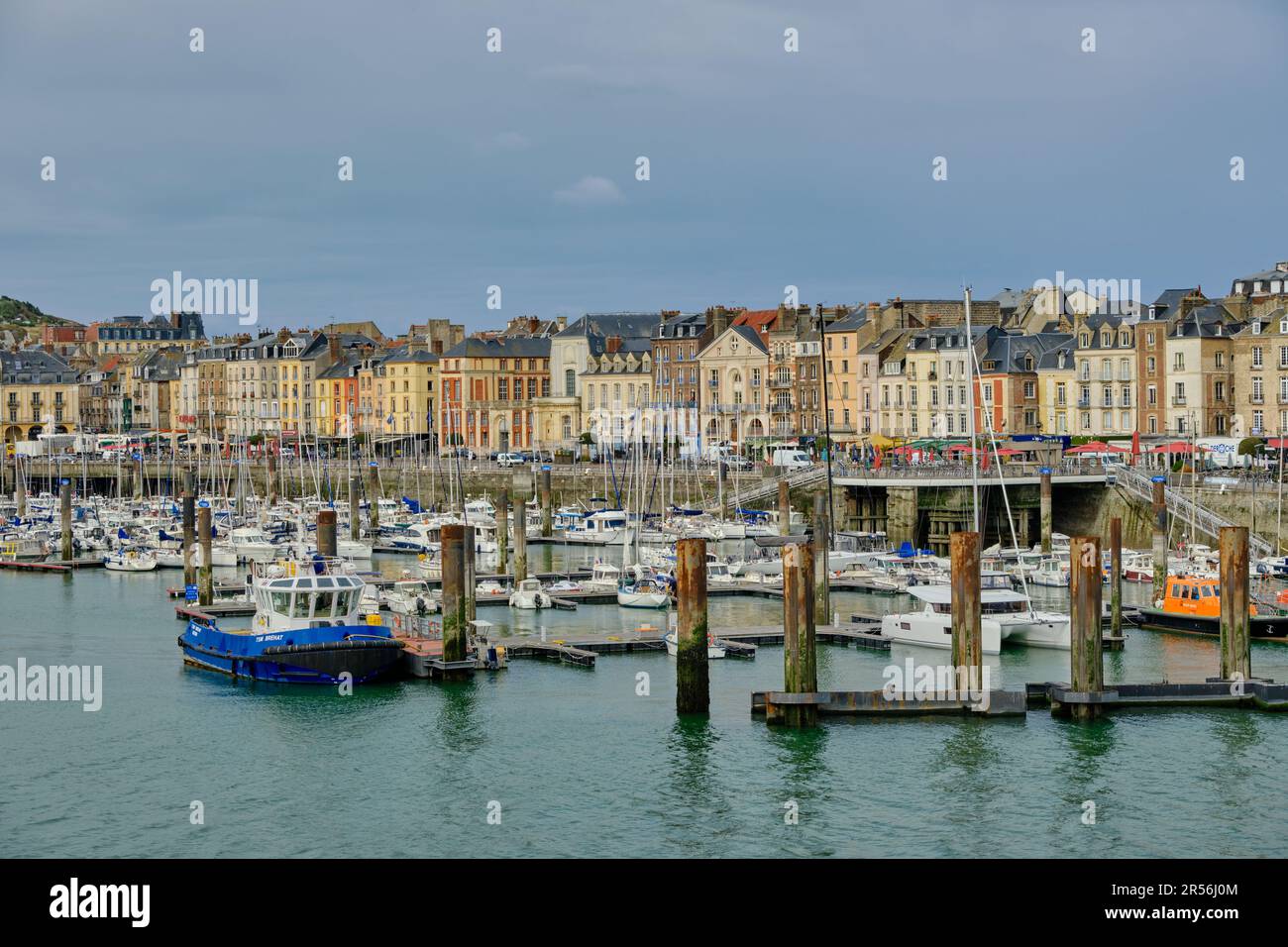 Dieppe, Normandy, France - September 19 2022: A panoramic view of the boats and yachts in the ...