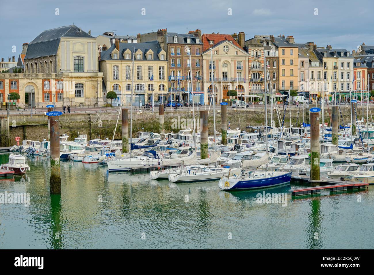 Dieppe, Normandy, France - September 19 2022: A panoramic view of the boats and yachts in the ...