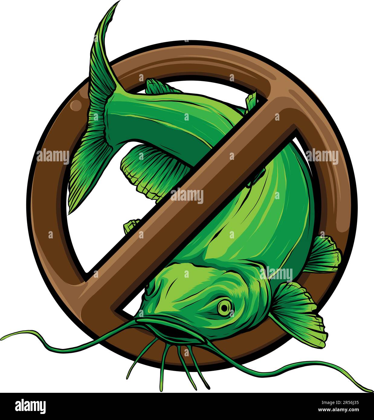 Ban fishing lake Stock Vector Images - Alamy