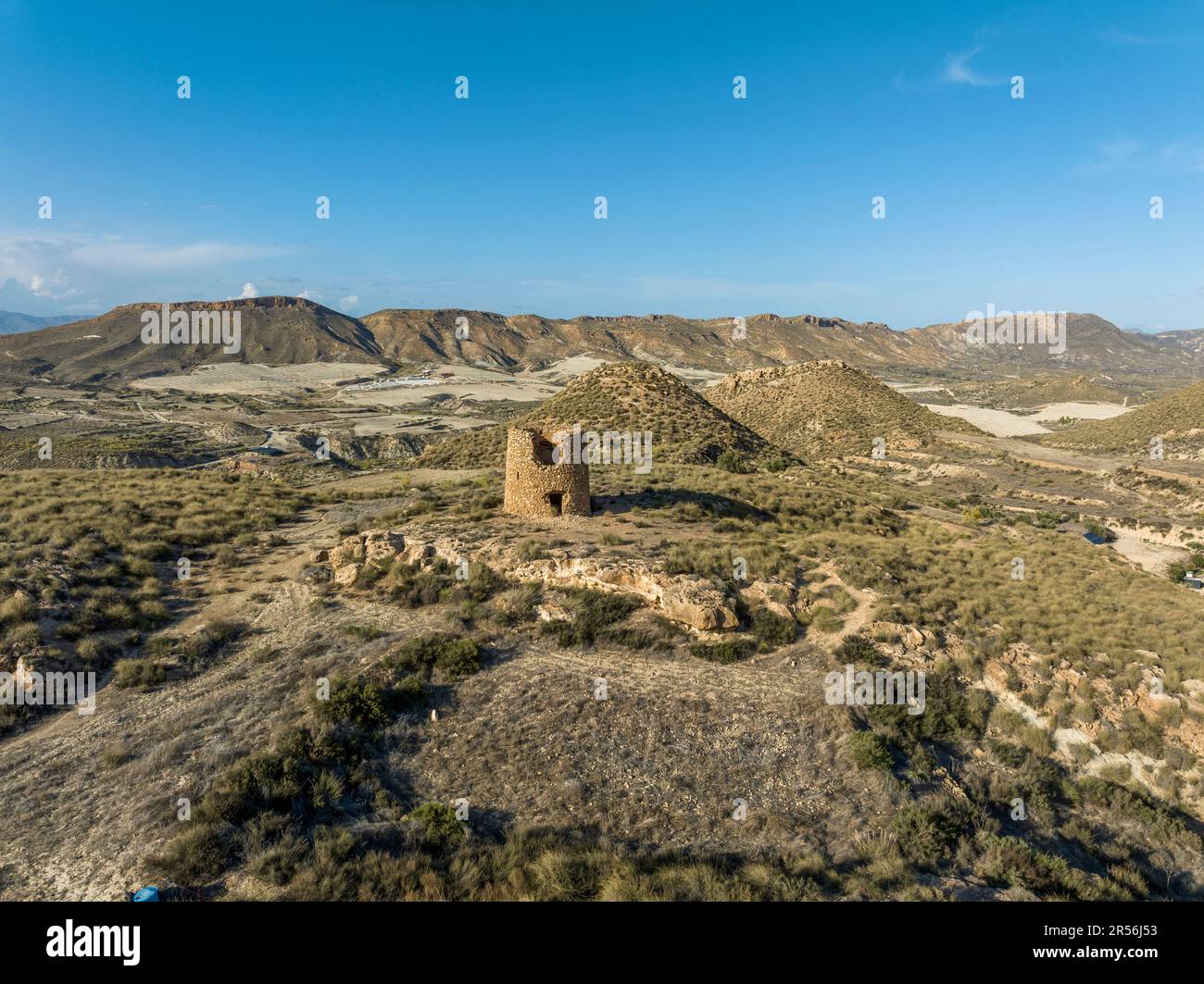 The Windmill old watchtower in Lucainena de la Torres province of ...