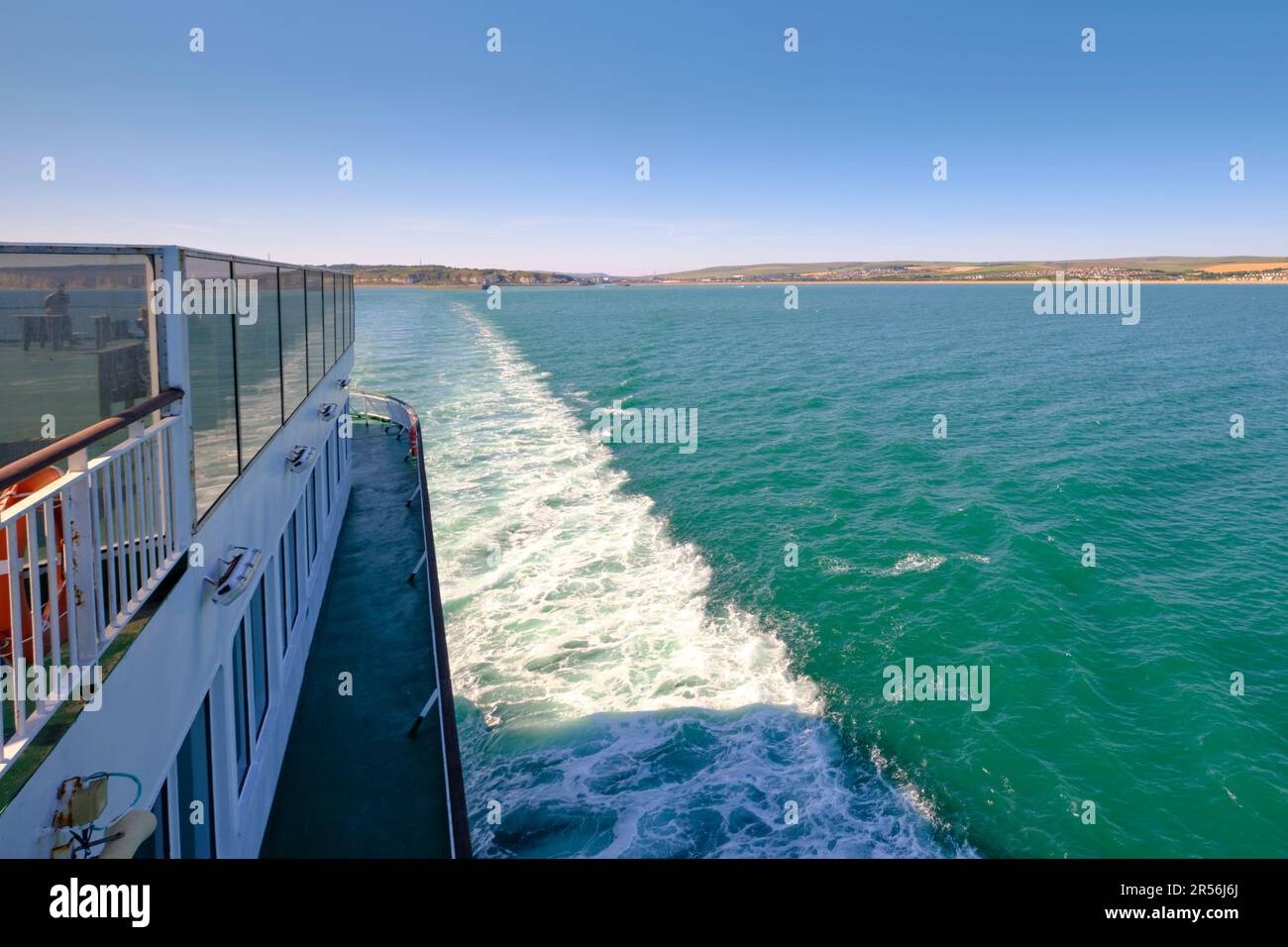 Trace on water behind ferry hi-res stock photography and images - Alamy