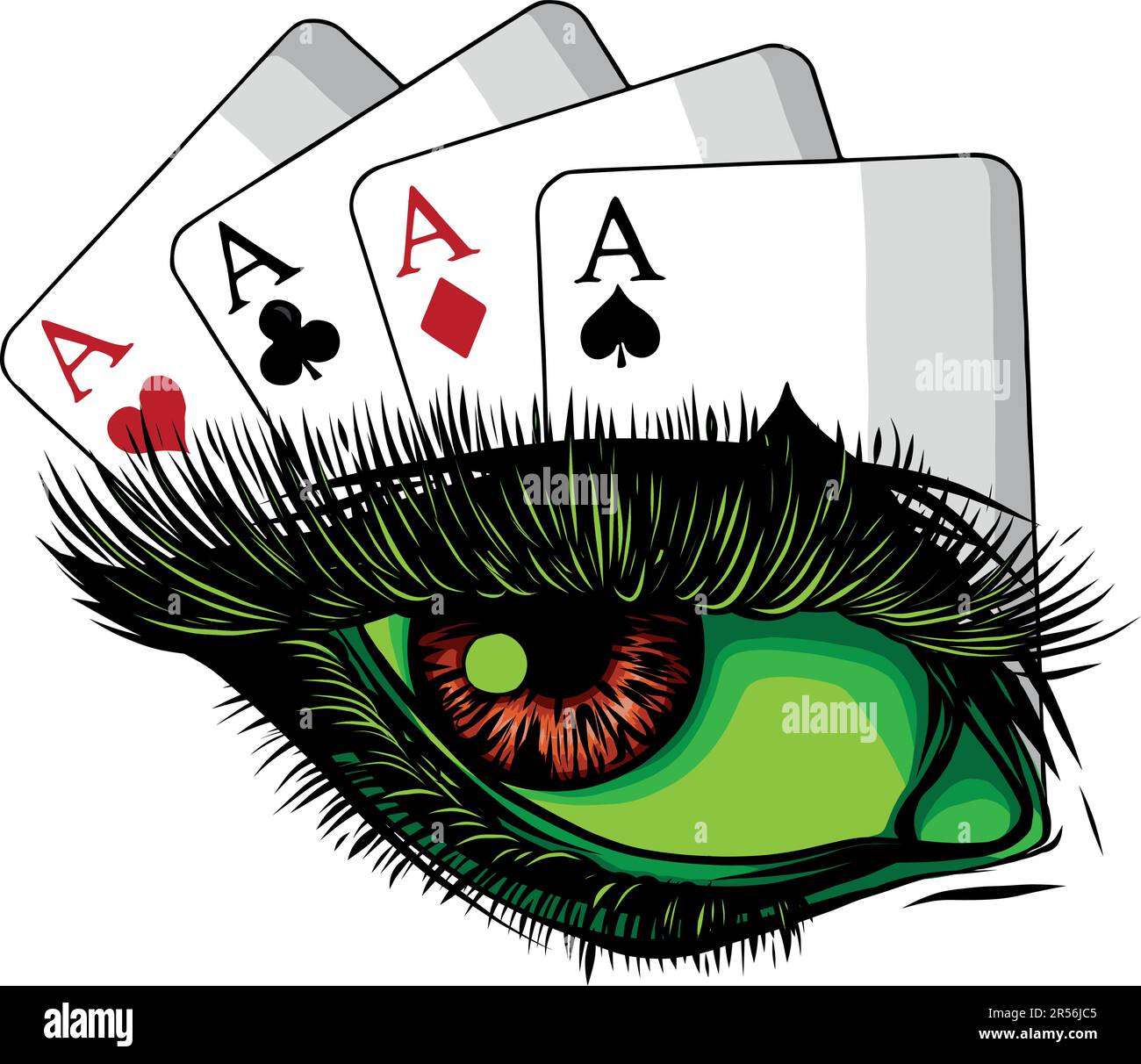 Cartoon eye look eyebrow human image vector illustration hi-res stock ...