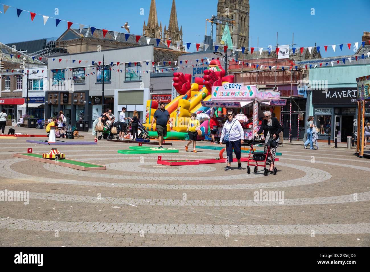 A view of Lemon Quay in Truro, Cornwall,UK Stock Photo - Alamy