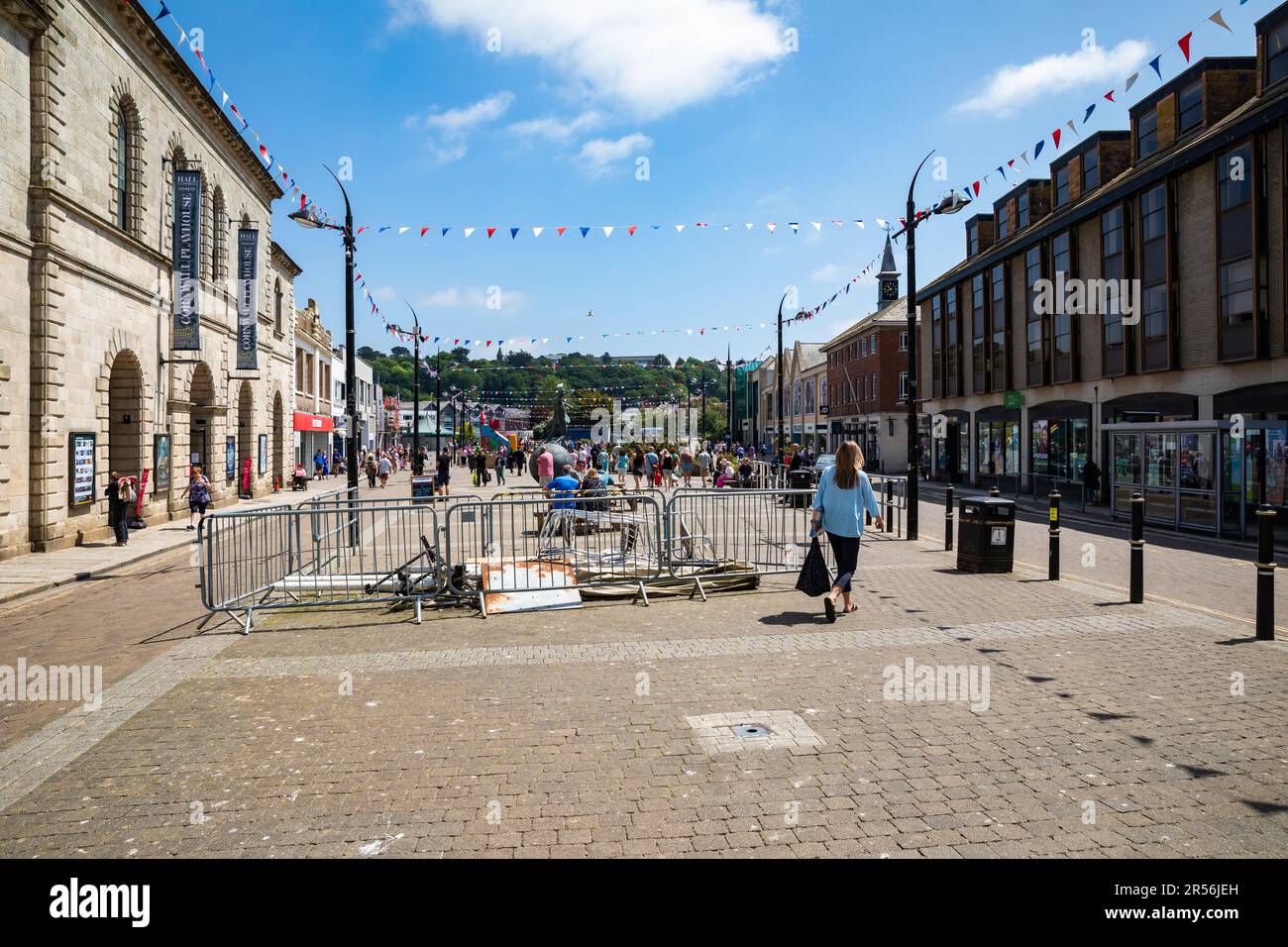 A view of Lemon Quay in Truro, Cornwall,UK Stock Photo - Alamy