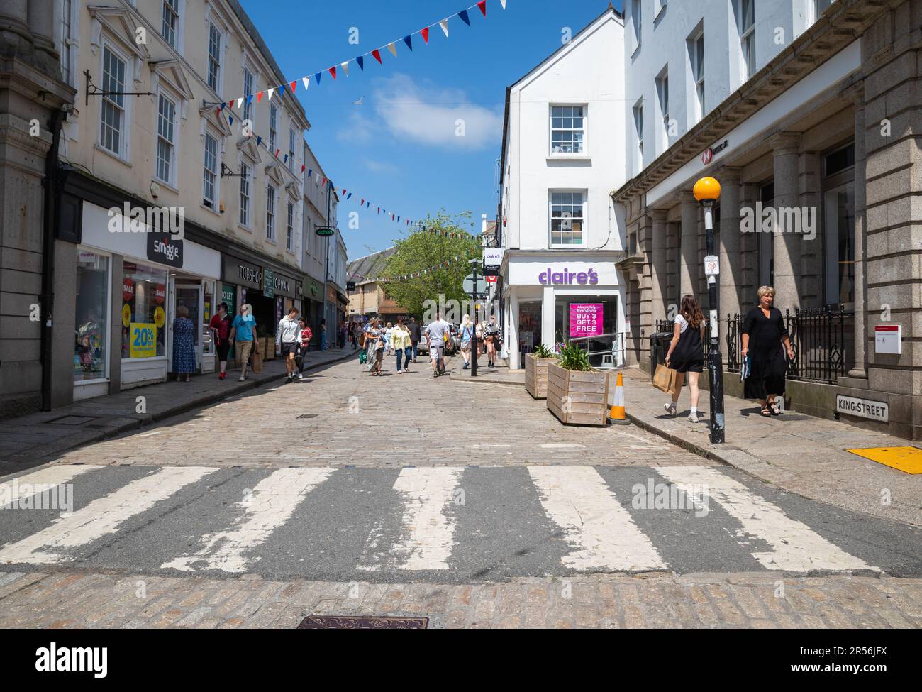 Boscowen Street in Truro, Cornwall,UK Stock Photo - Alamy