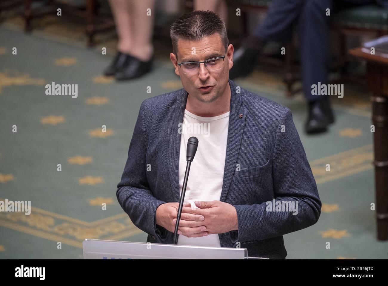 Open vld's Robby De Caluwe pictured during a plenary session of the ...