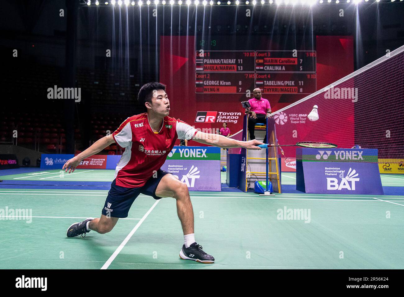 Weng Hong Yang of China plays against Kiran George of India during the ...