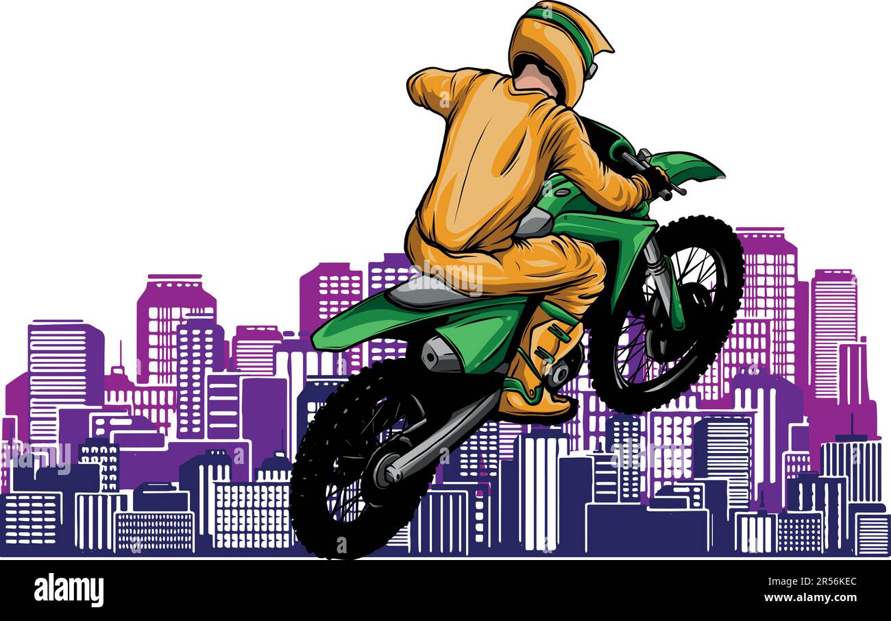 Dirt bike desert Stock Vector Images - Alamy