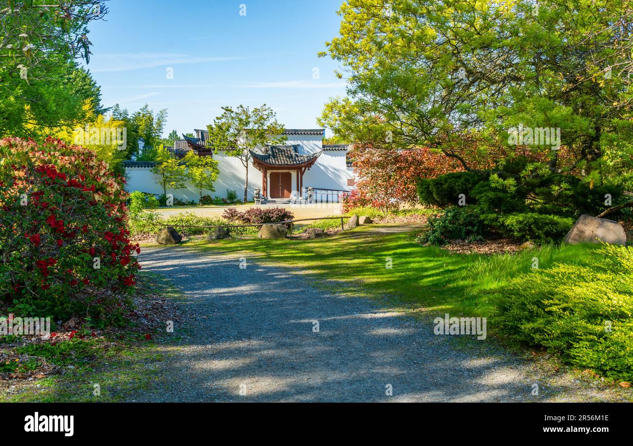 The entrance to a Chinese temple in Seattle, Washington Stock Photo - Alamy