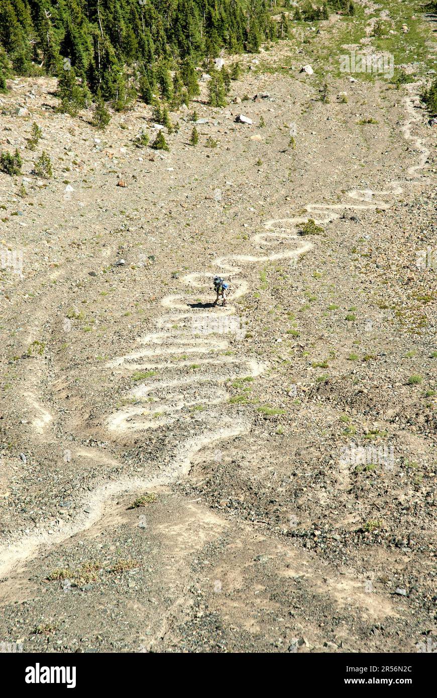 Male hiking in the Mount Stuart area, , North Cascades. Washington ...