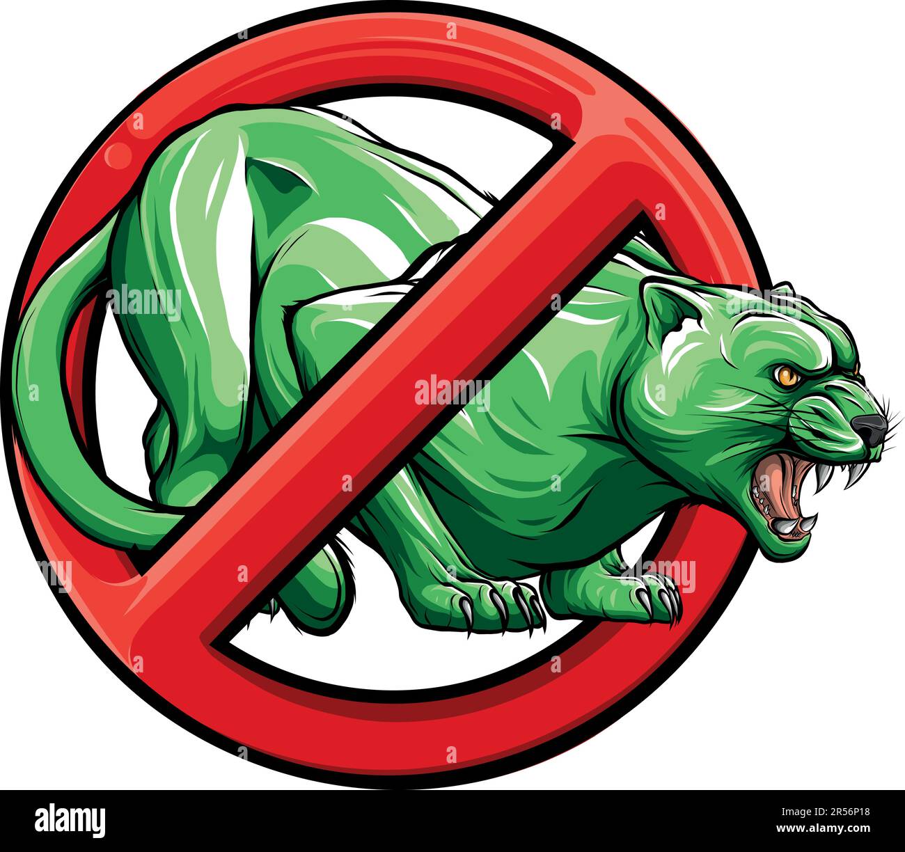 Tiger warning sign africa Stock Vector Images - Alamy