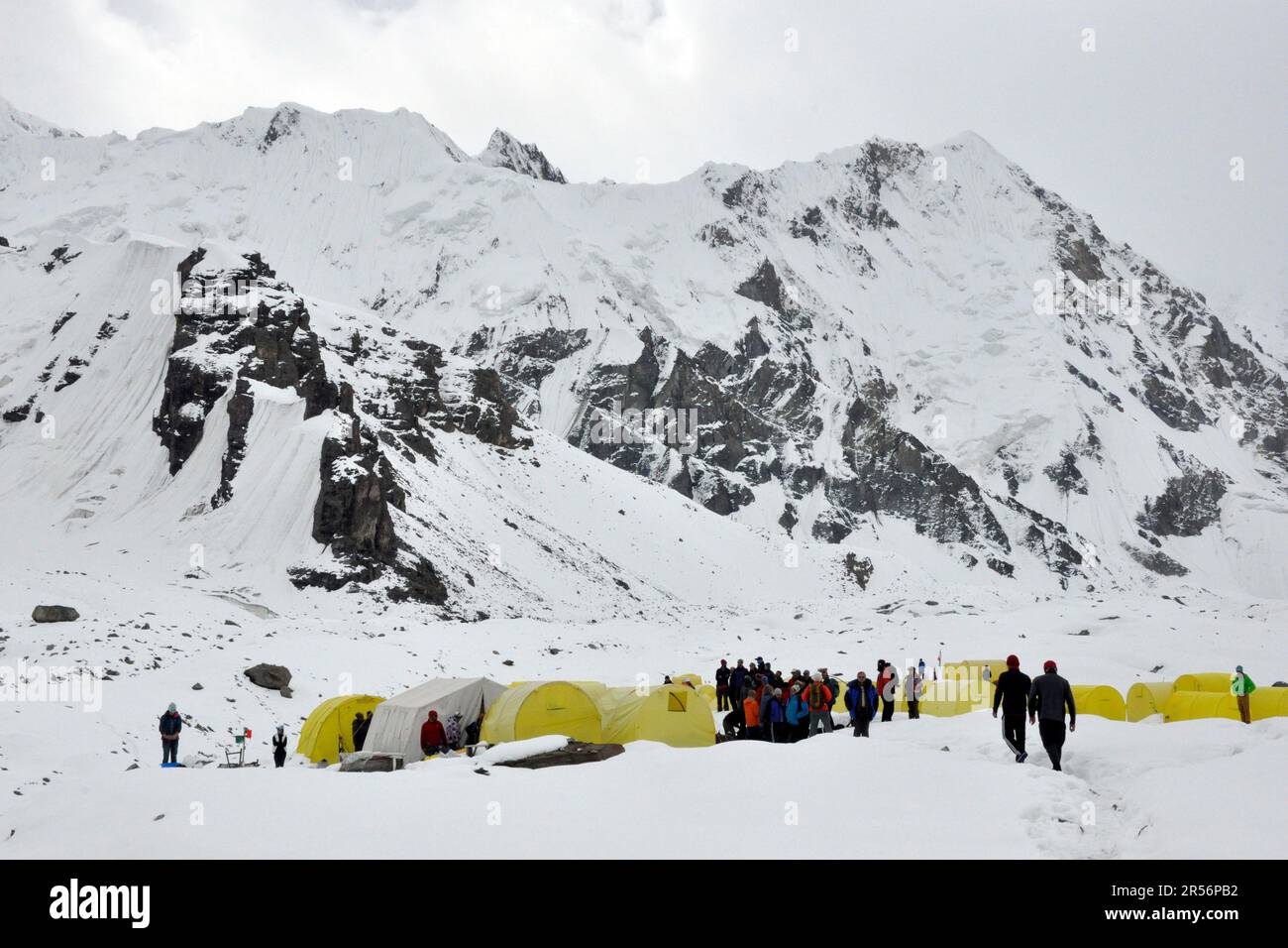 Kyrgyzstan. Khan Tengri base camp Stock Photo - Alamy
