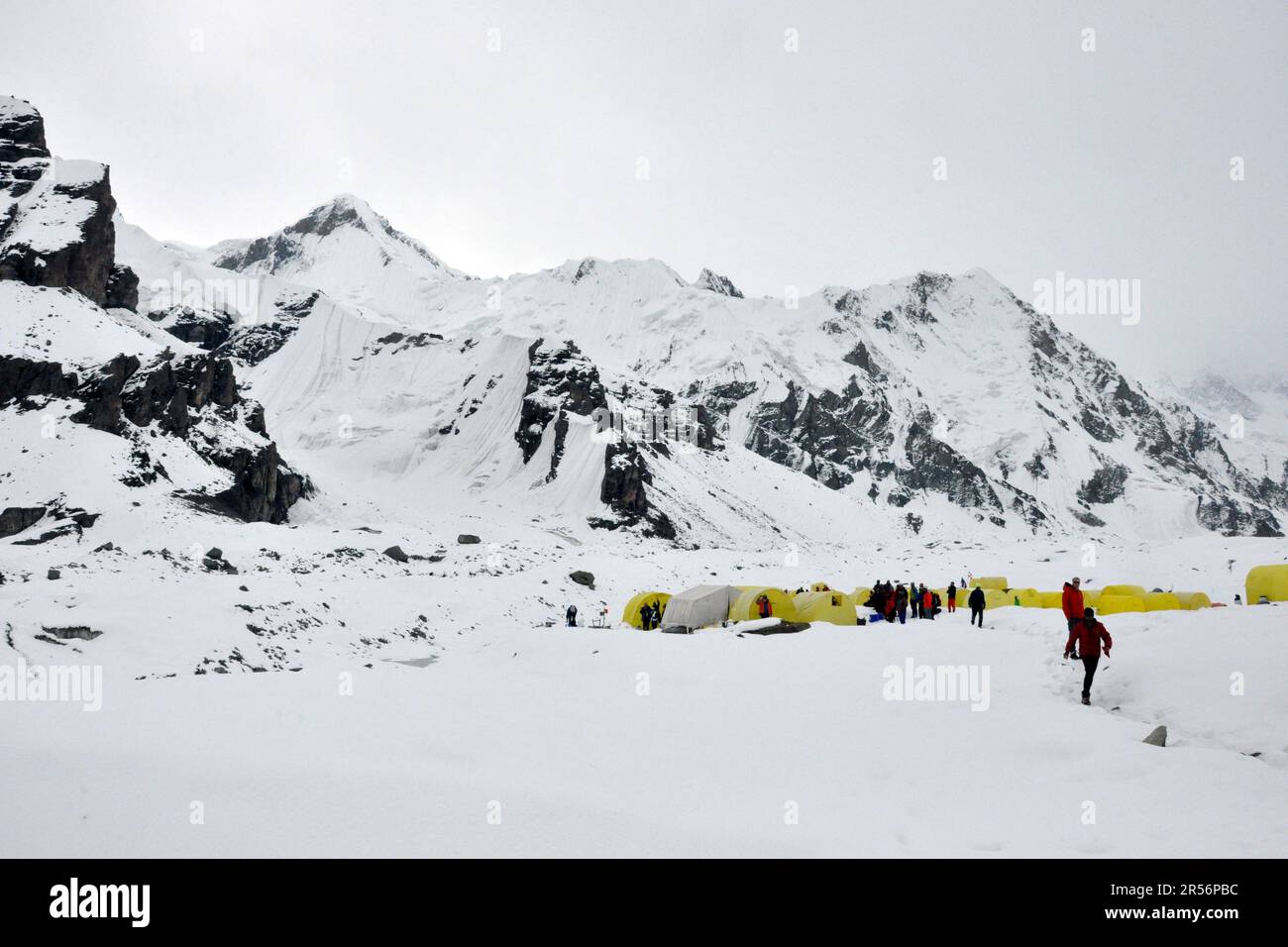 Kyrgyzstan. Khan Tengri base camp Stock Photo - Alamy