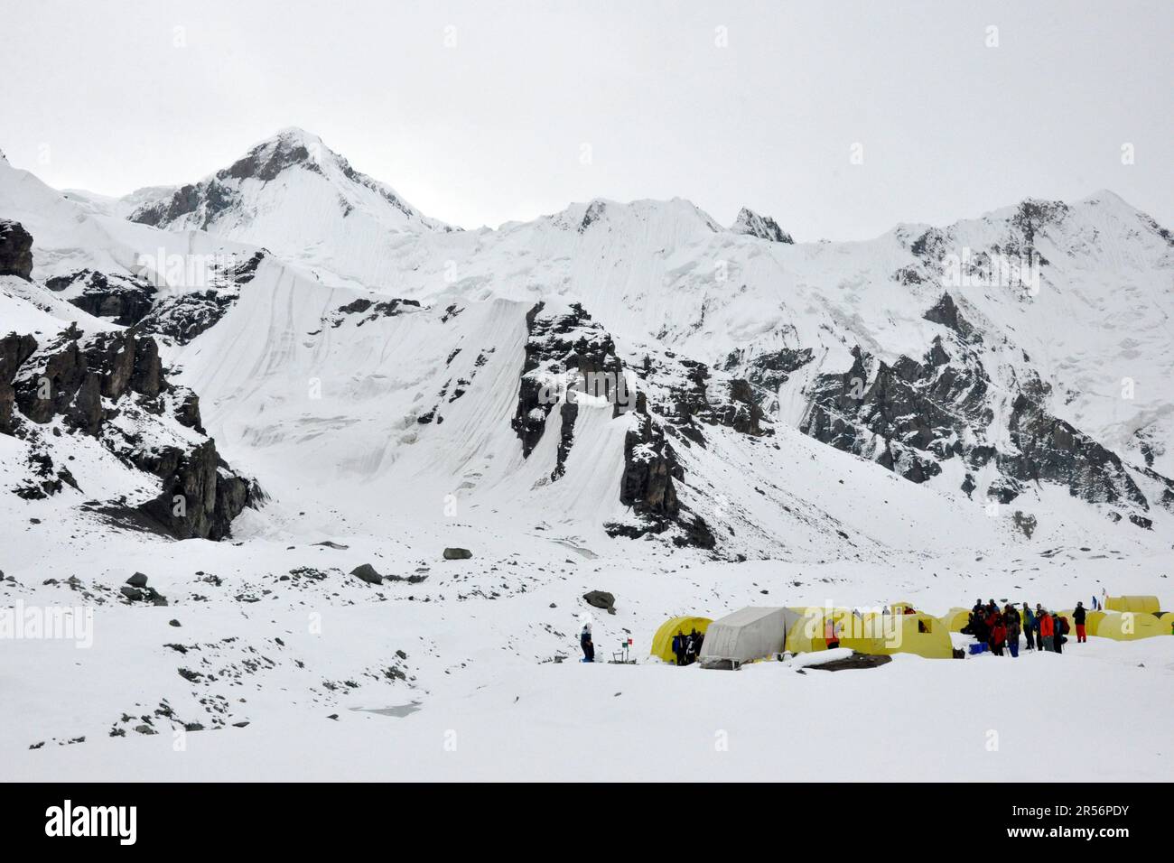 Kyrgyzstan. Khan Tengri base camp Stock Photo - Alamy