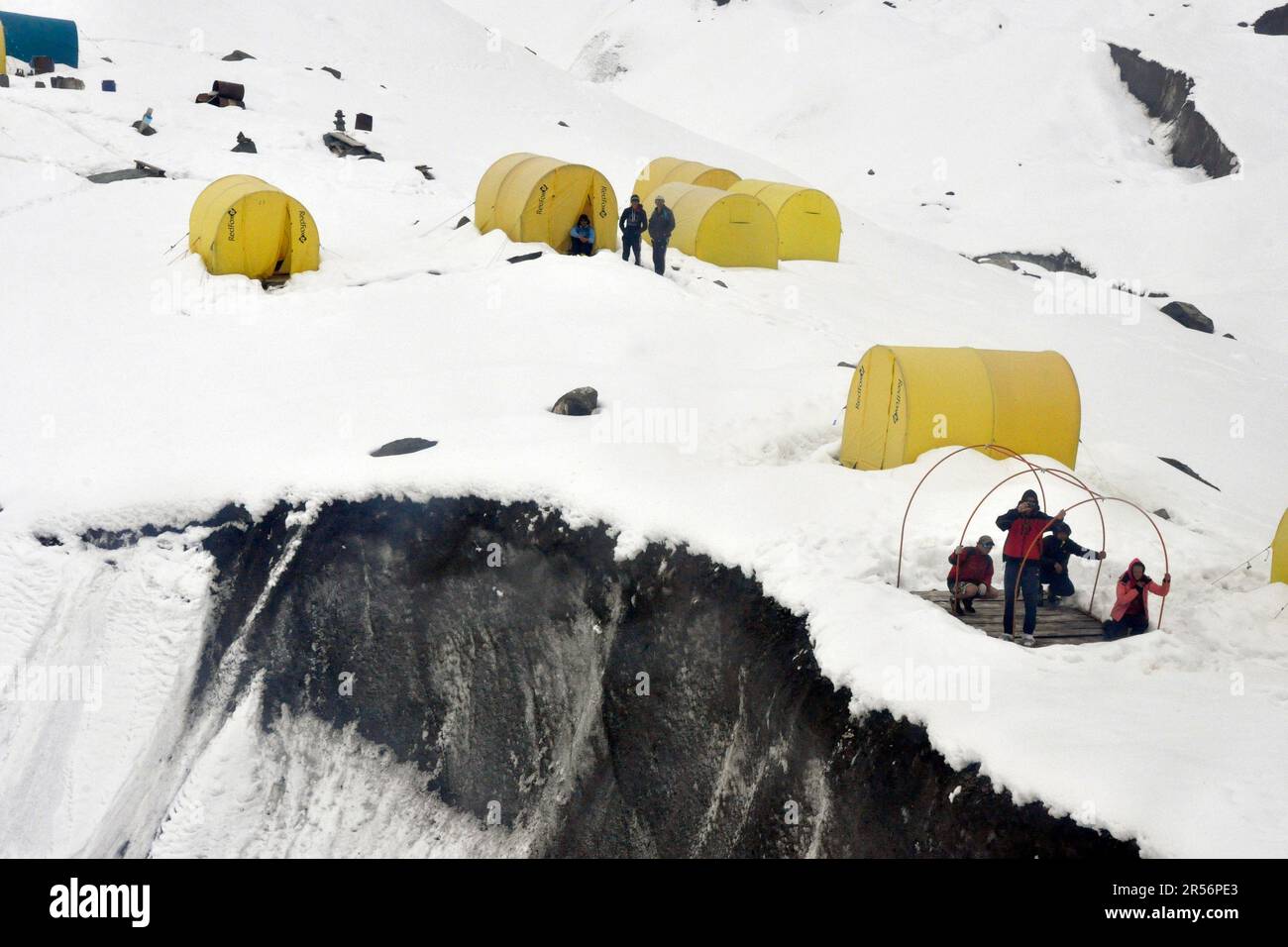 Kyrgyzstan. Khan Tengri base camp Stock Photo - Alamy