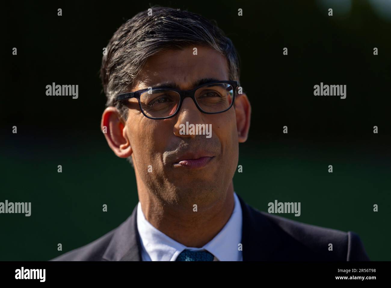 Britain's Prime Minister, Rishi Sunak speaks during an interview before ...