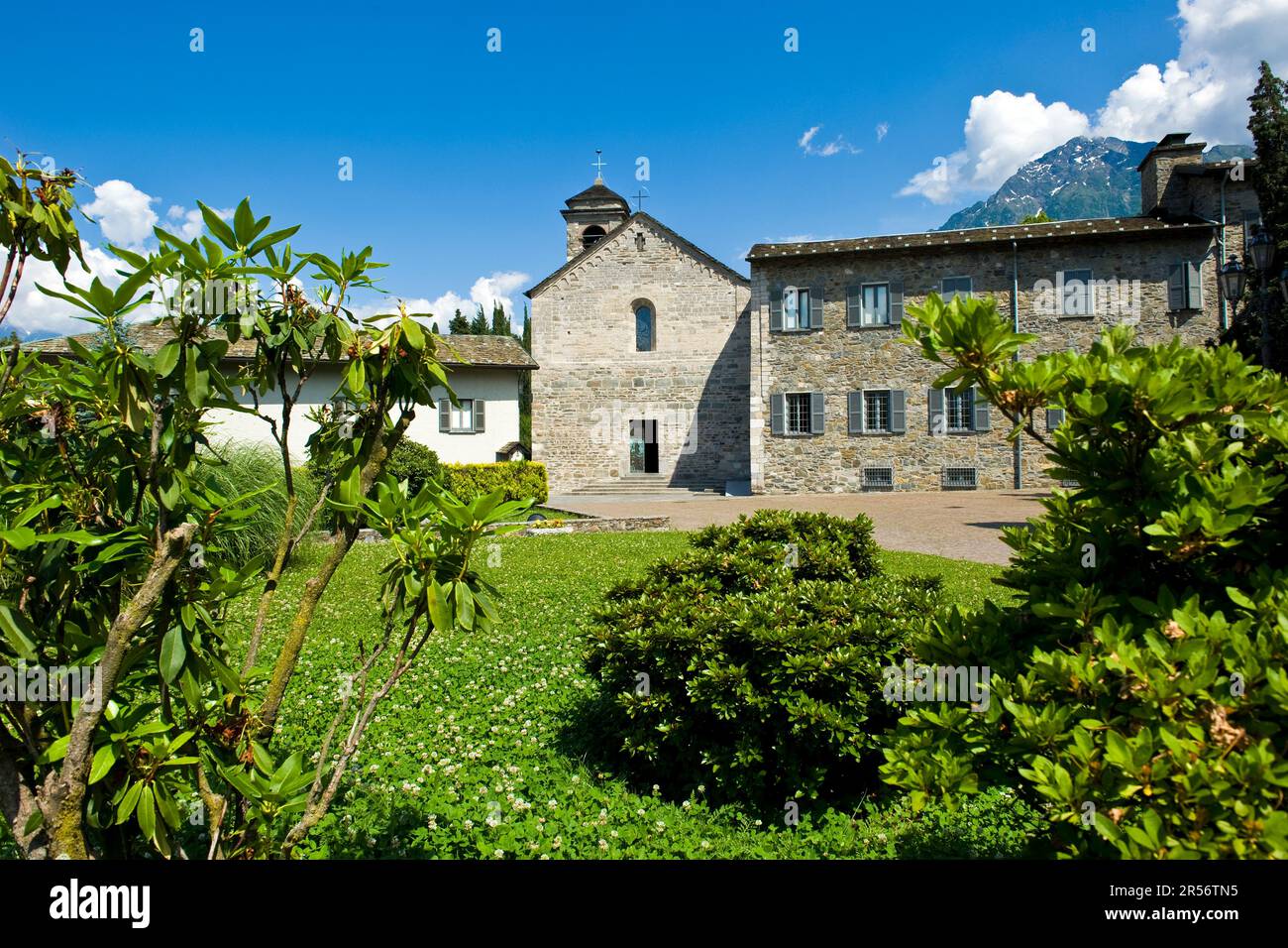 Italy. Lombardy. Colico. Santa Maria di Piona complex Stock Photo - Alamy