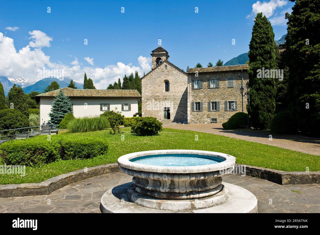 Italy. Lombardy. Colico. Santa Maria di Piona complex Stock Photo - Alamy