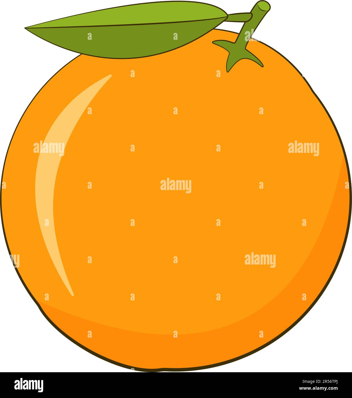 Orange, fruit. Cartoon. Vector illustration Stock Vector Image & Art ...