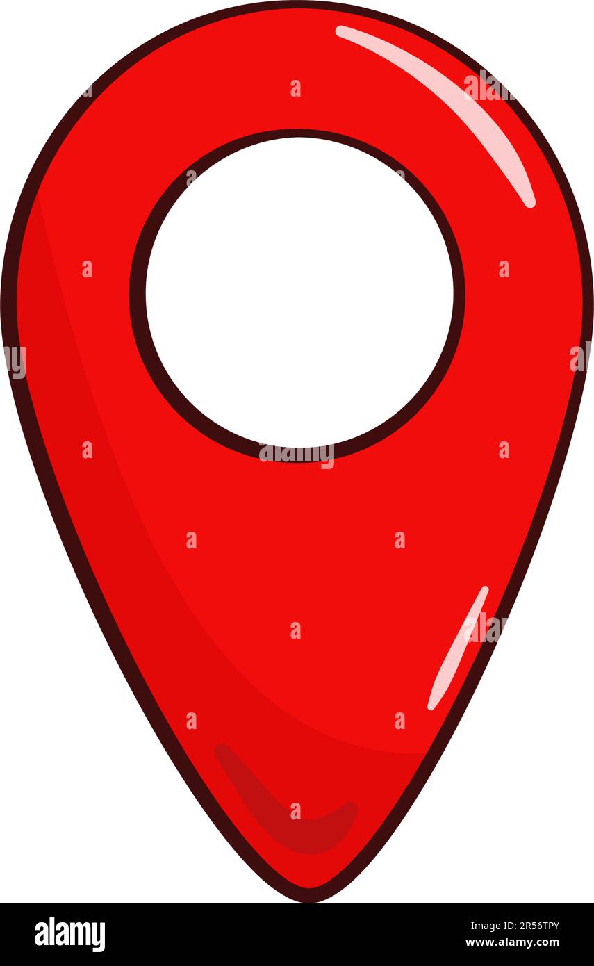 Map pin place marker. Location pin isolated. Cartoon. Vector ...