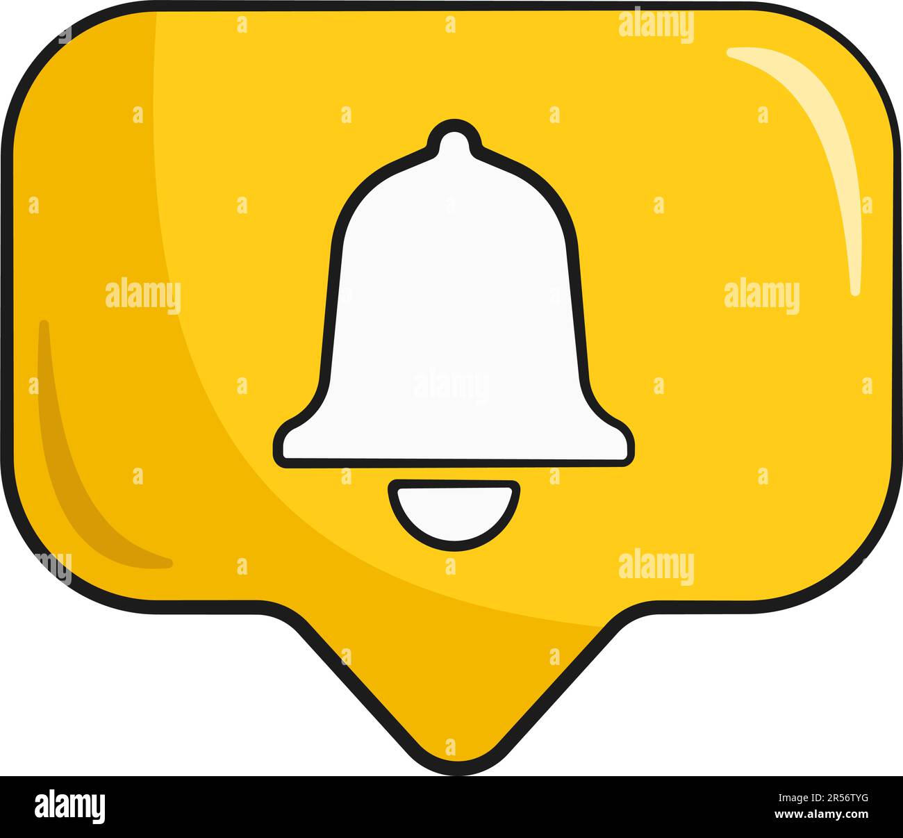 Notification icon. Cartoon. Vector illustration Stock Vector Image ...