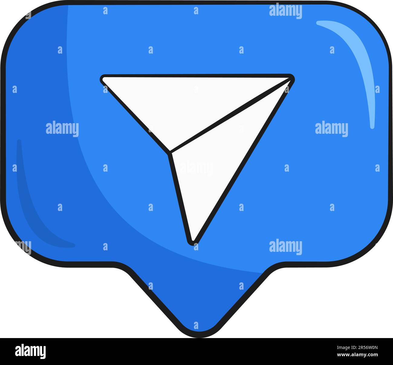 Share notification icon. Cartoon. Vector illustration Stock Vector ...