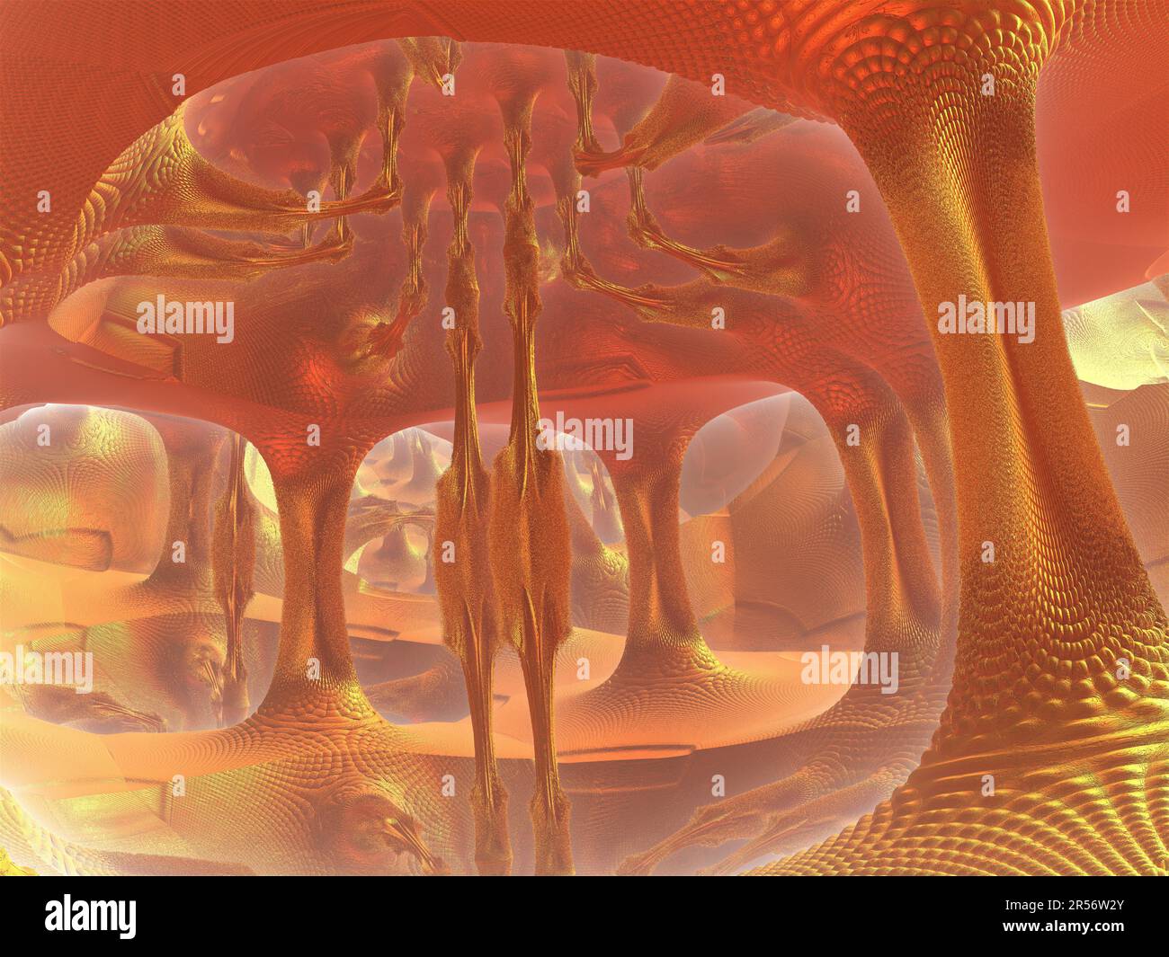 the surface of an alien planet under an alien sun 3d rendering Stock ...