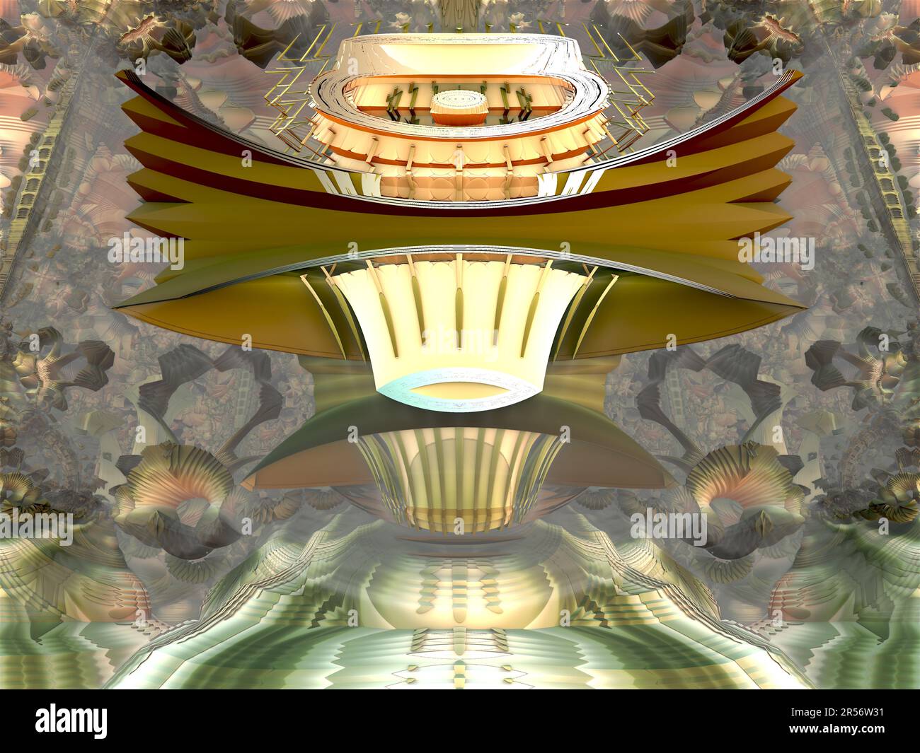 the surface of an alien planet under an alien sun 3d rendering Stock ...