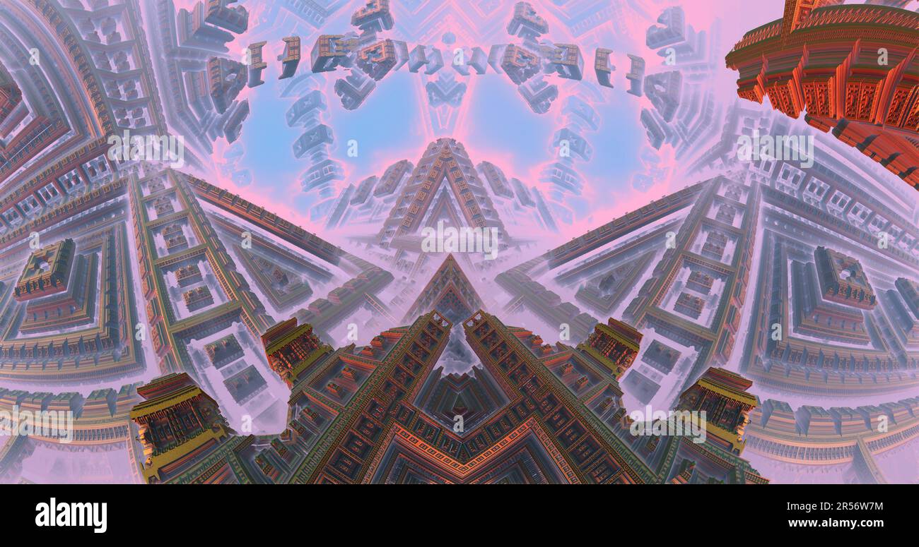 the surface of an alien planet under an alien sun 3d rendering Stock ...