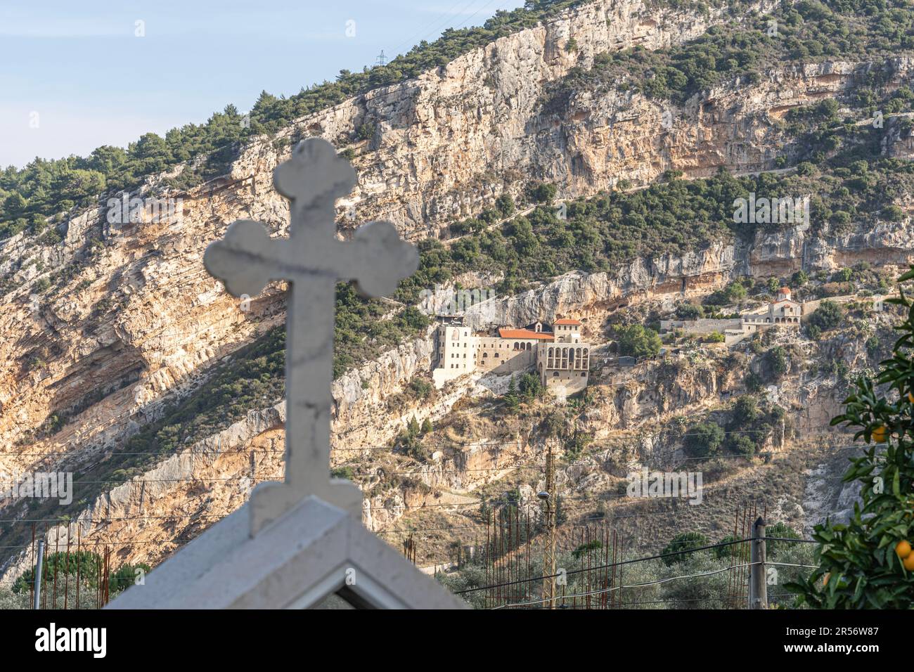 High mountain landscape in Lebanon, Qadisha Valley Stock Photo - Alamy