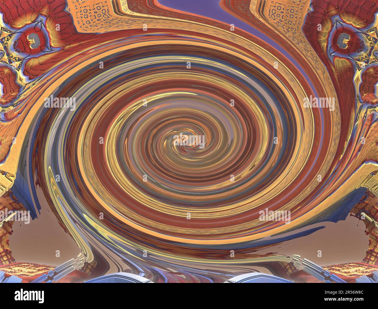 the surface of an alien planet under an alien sun 3d rendering Stock ...