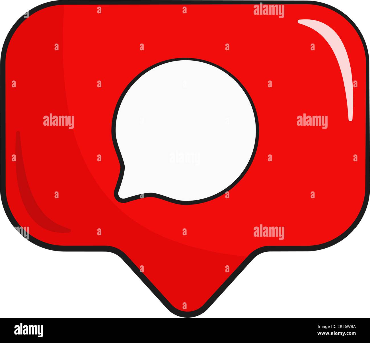 Comment notification icon. Cartoon. Vector illustration Stock Vector ...