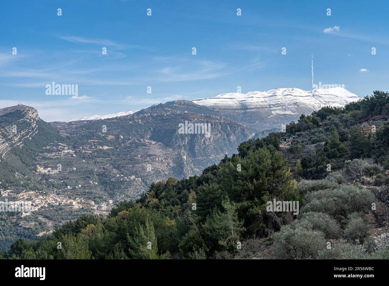 High mountain landscape in Lebanon, Qadisha Valley Stock Photo - Alamy