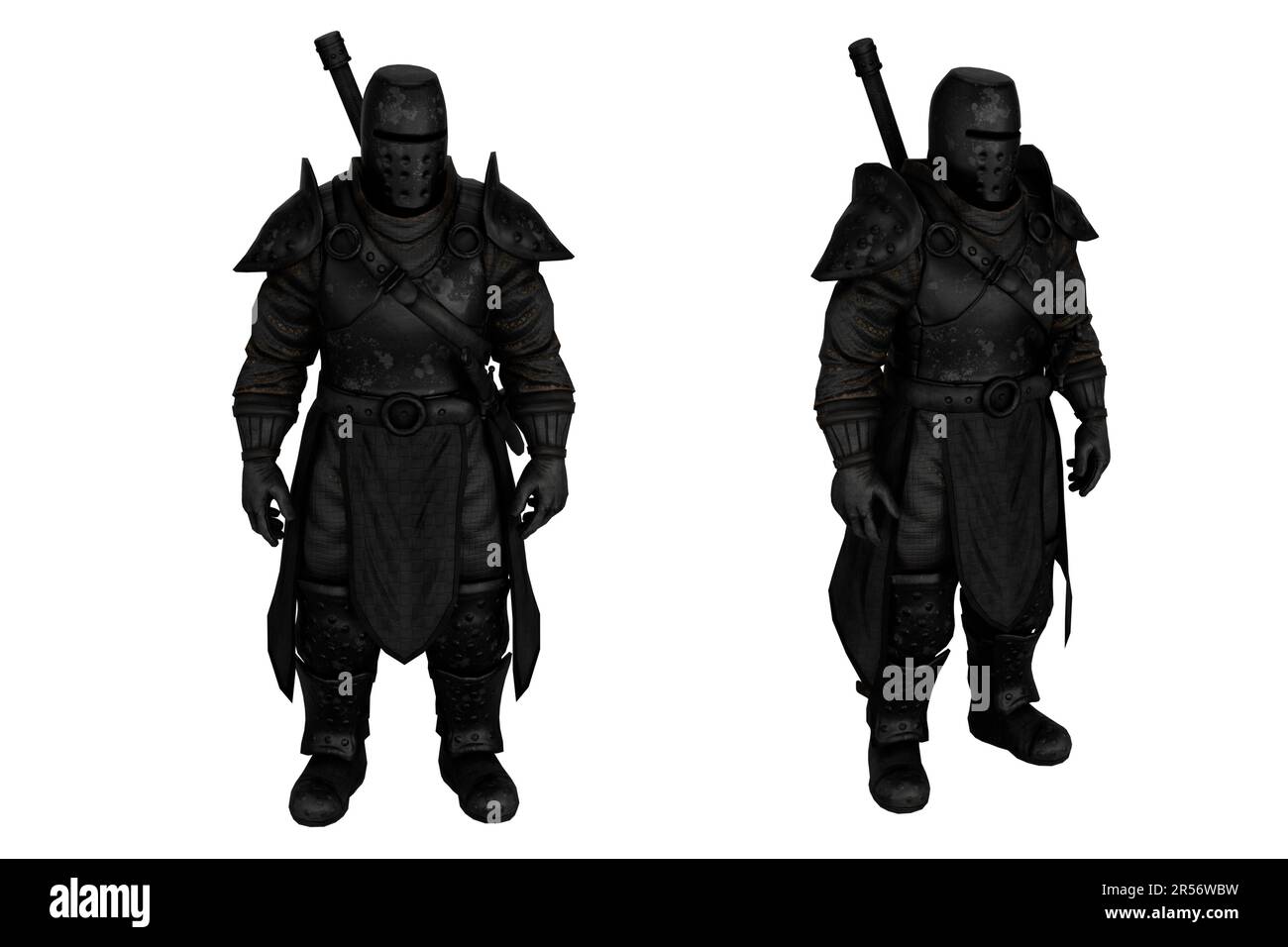 3d rendering medieval knight in strong armor Stock Photo - Alamy