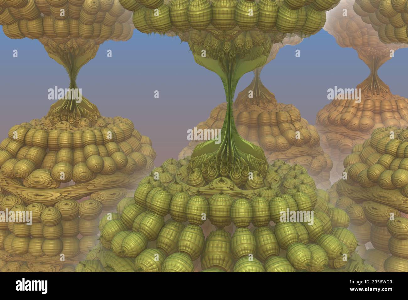 the surface of an alien planet under an alien sun 3d rendering Stock ...