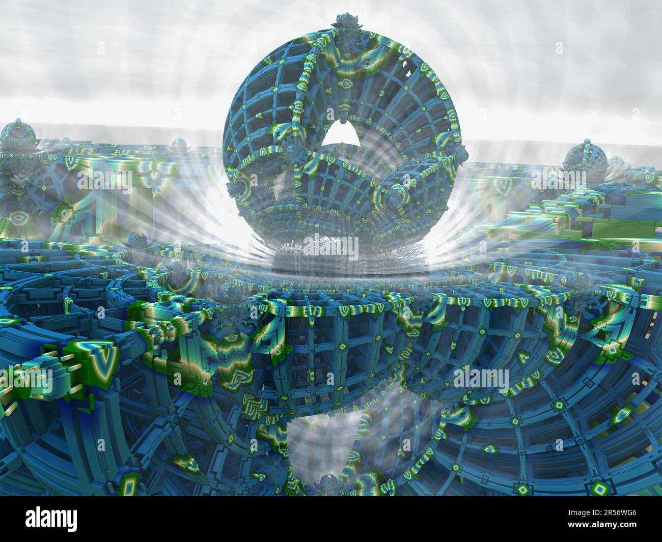 the surface of an alien planet under an alien sun 3d rendering Stock ...
