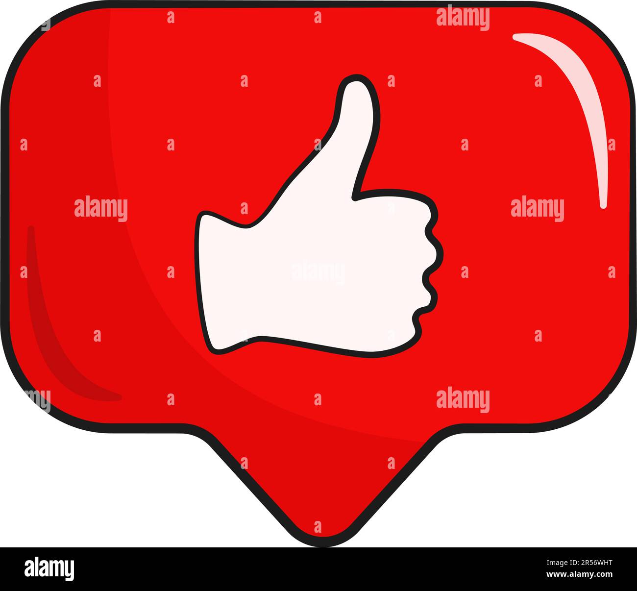 Like notification icon. Cartoon. Vector illustration Stock Vector Image ...