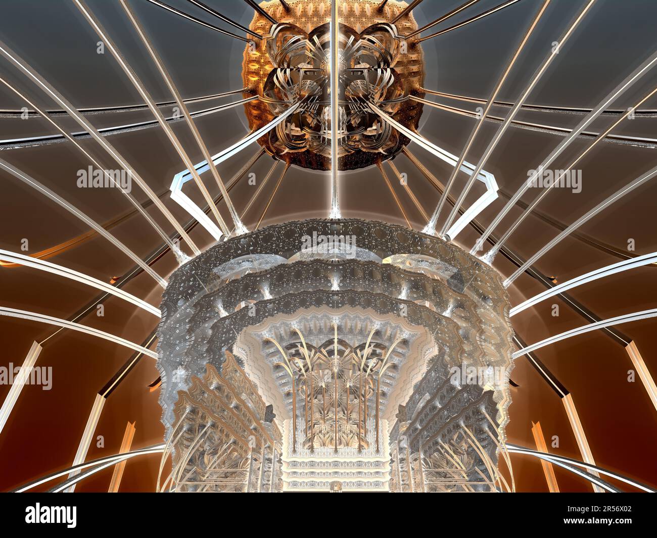 the surface of an alien planet under an alien sun 3d rendering Stock ...